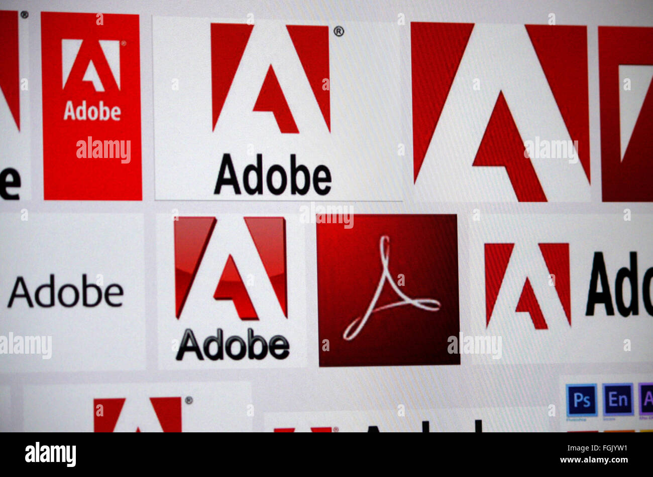 Markenname: "Adobe", Berlin Stock Photo - Alamy