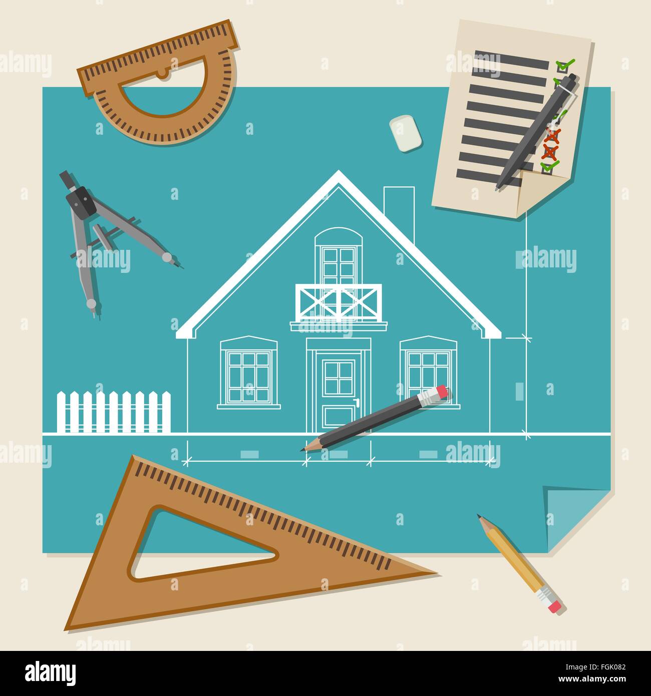 Architectural scale ruler Stock Vector Images - Alamy