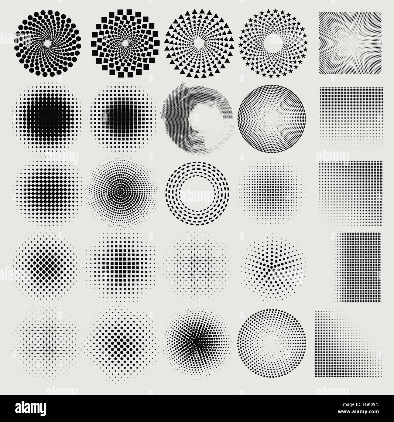 Set of vector halftones globe Stock Vector Image & Art - Alamy