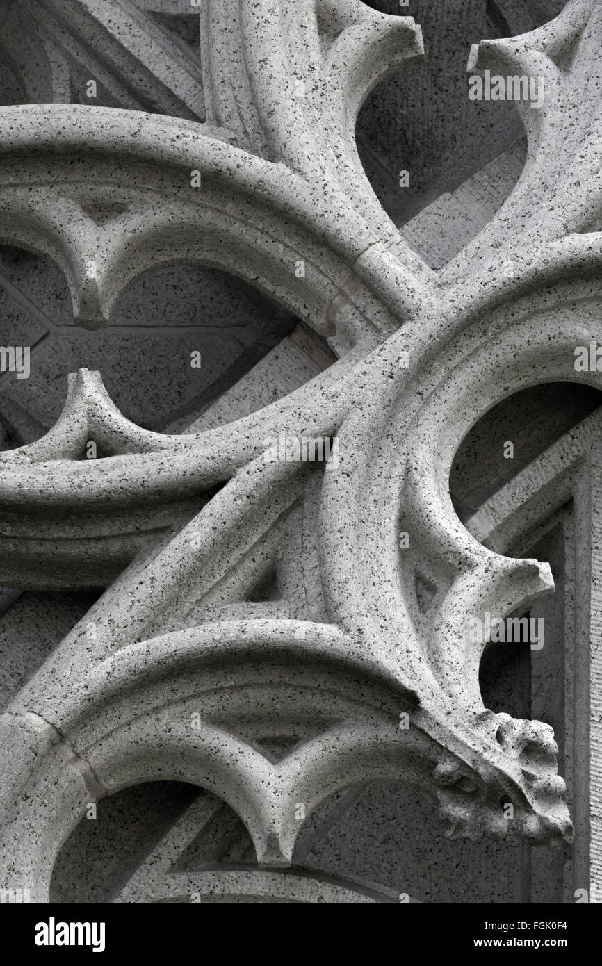 Stone sculptured ornament of a Gothic church Stock Photo - Alamy