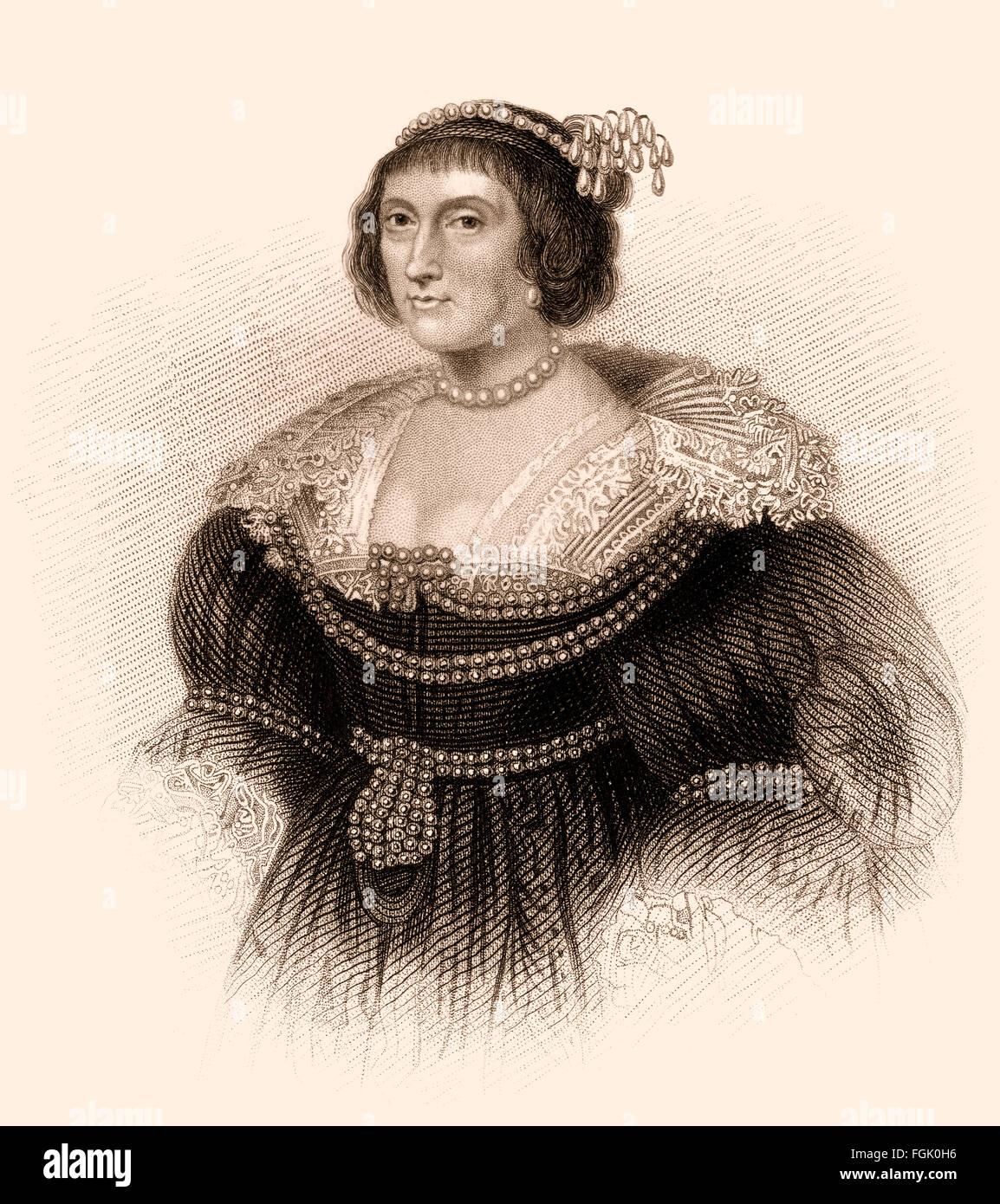 Elizabeth Stuart, the Winter Queen, 1596 - 1662, as the wife of ...