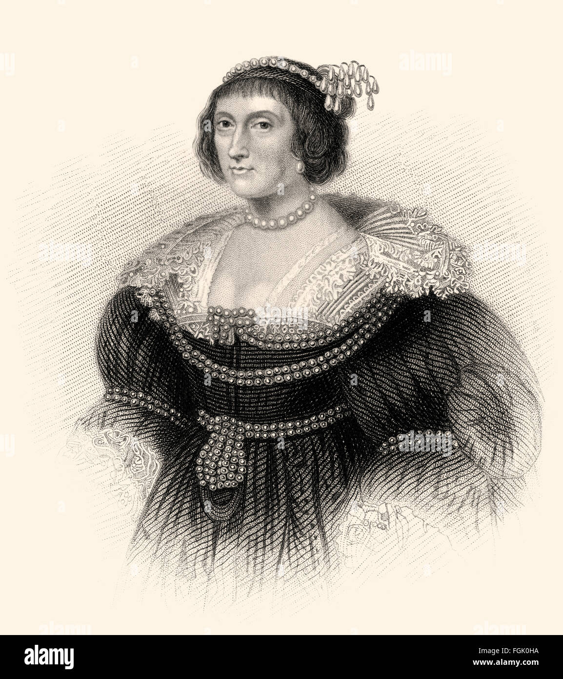 Elizabeth Stuart, the Winter Queen, 1596 - 1662, as the wife of ...