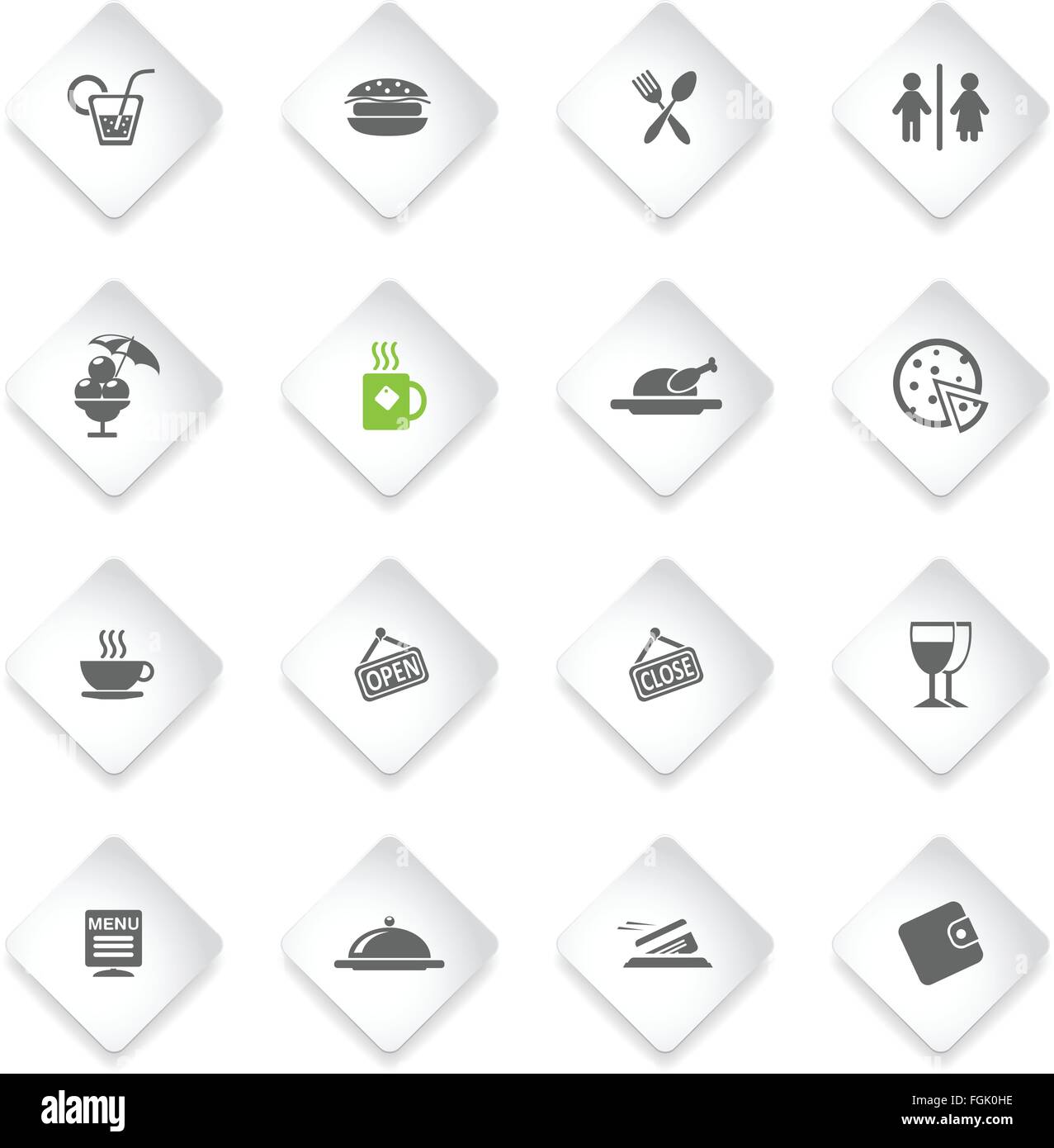 Cafe simply icons Stock Vector Image & Art - Alamy