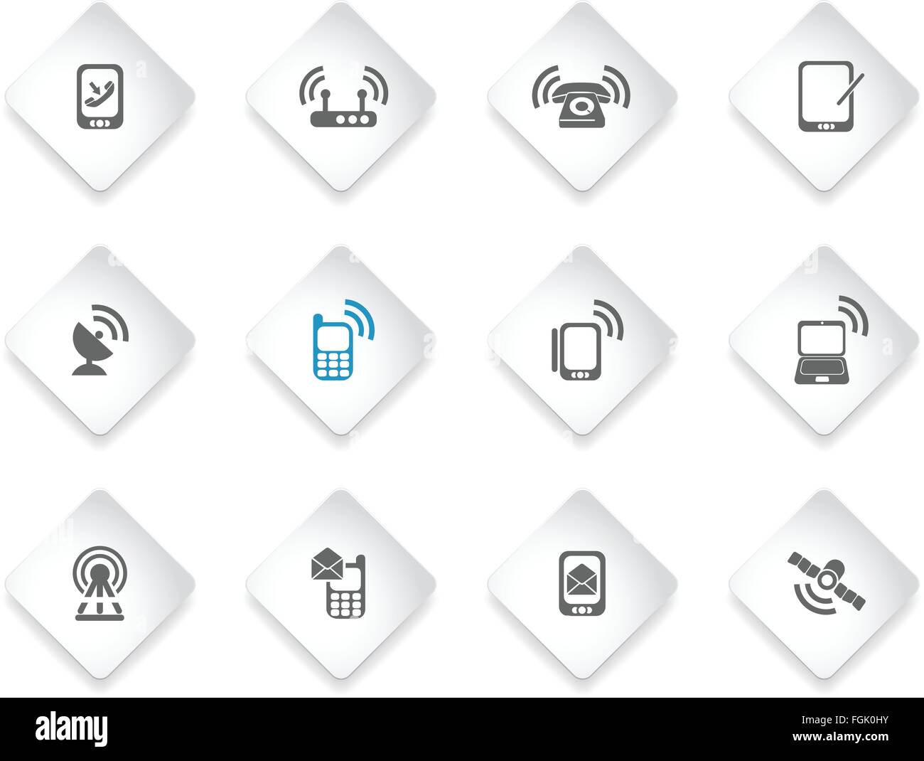 Mobile Icon Set Stock Vector Image & Art - Alamy