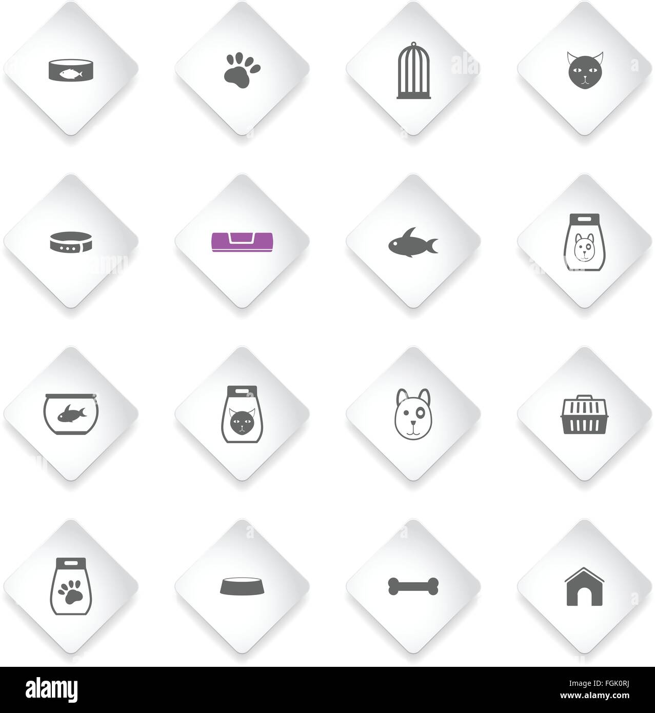 Goods for pets icon set Stock Vector Image & Art - Alamy