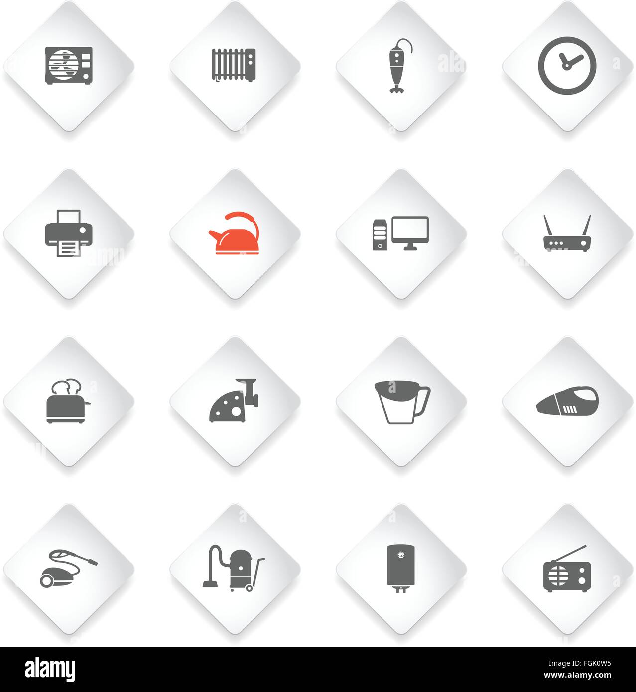 Home applicances simply icons Stock Vector Image & Art - Alamy