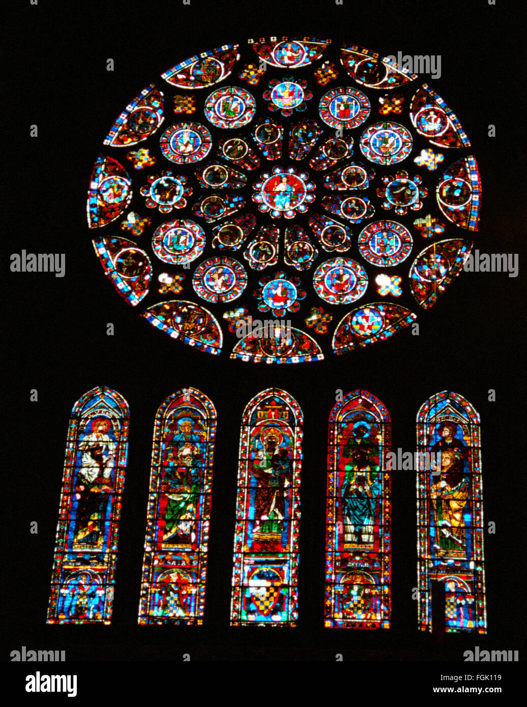 Chartres stained glass christ hi-res stock photography and images - Alamy