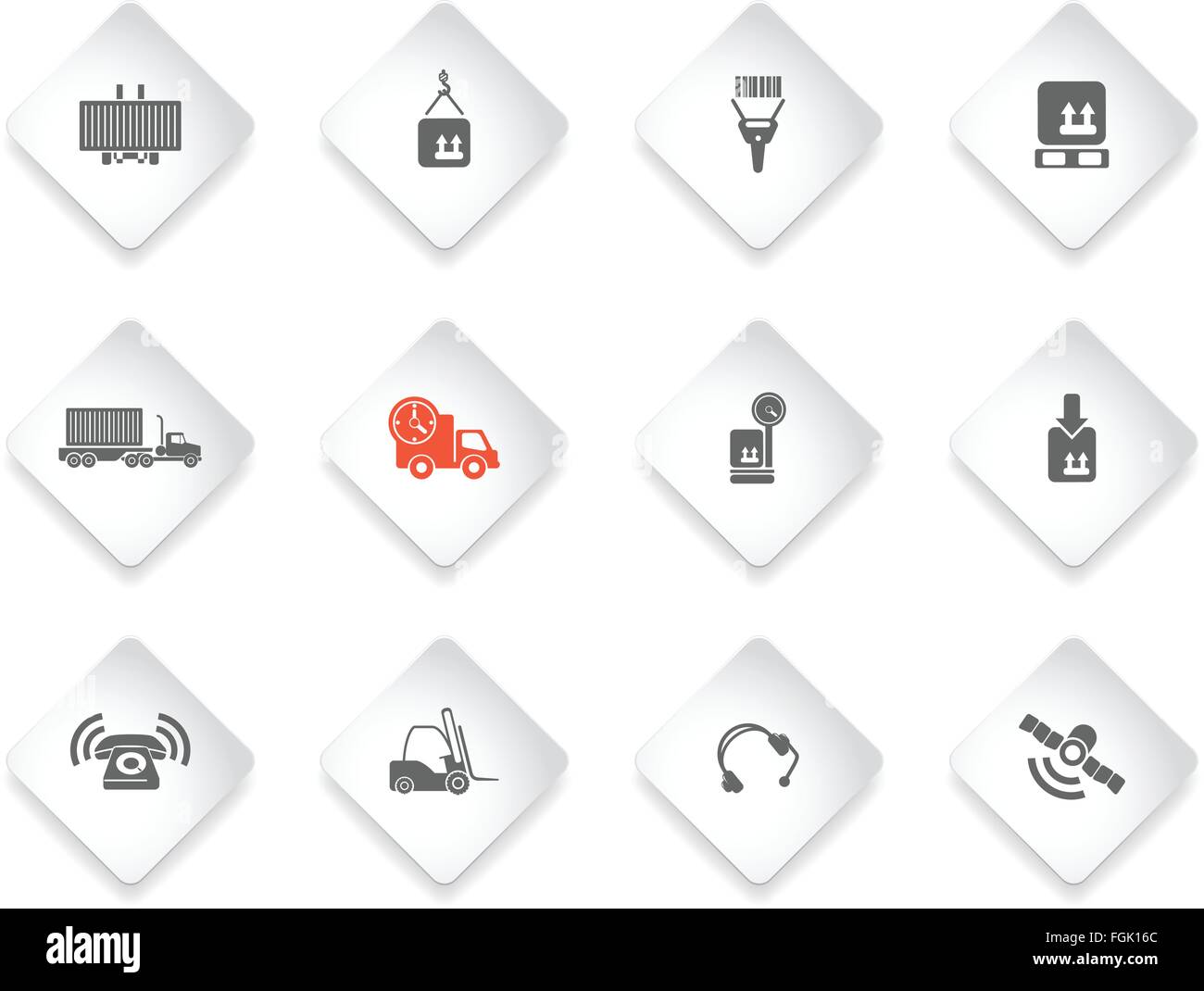 Logistics Icon Set Stock Vector Image & Art - Alamy