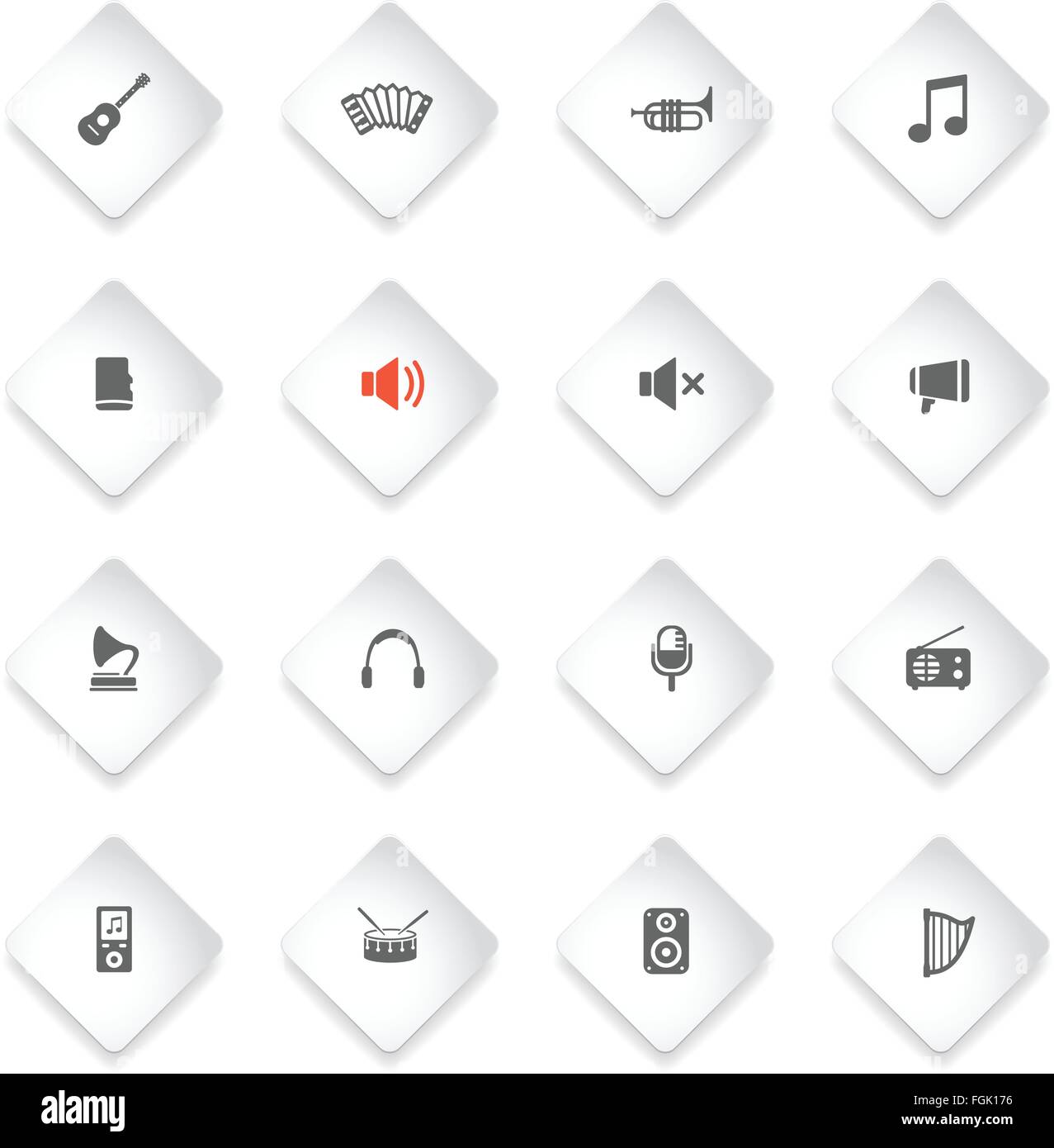 Music simply icons Stock Vector Image & Art - Alamy