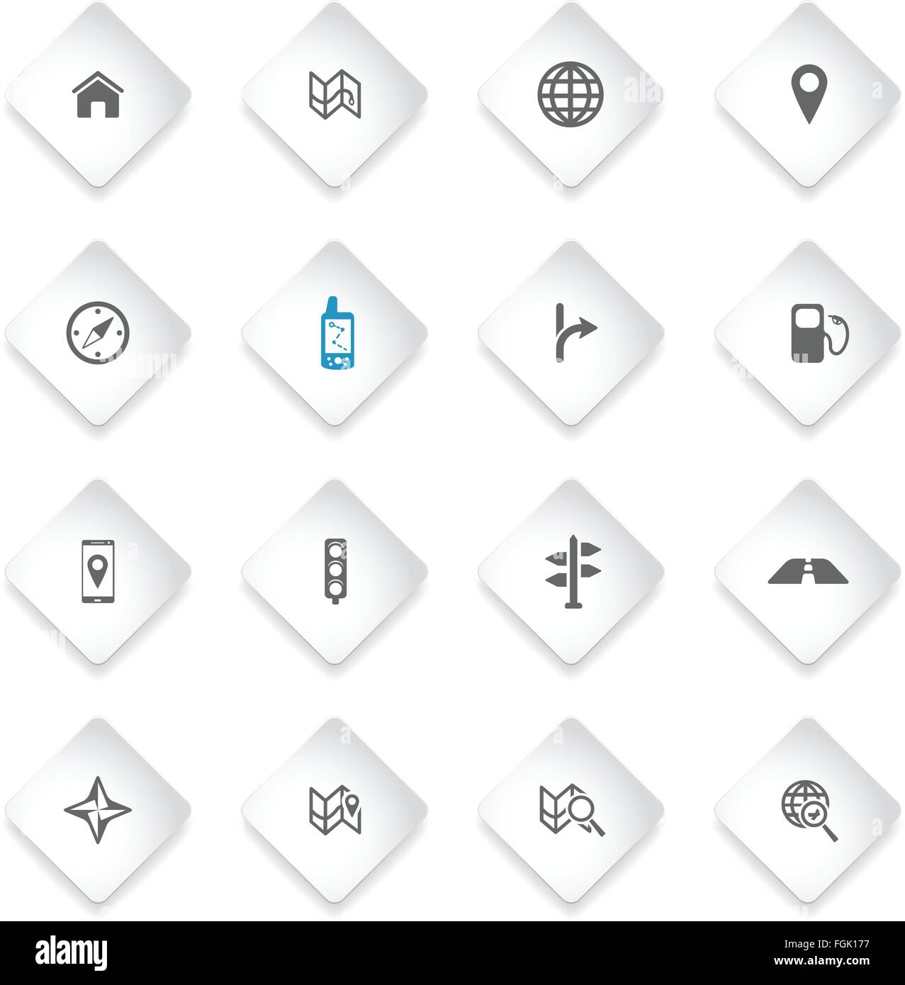 Navigation simply icons Stock Vector Image & Art - Alamy