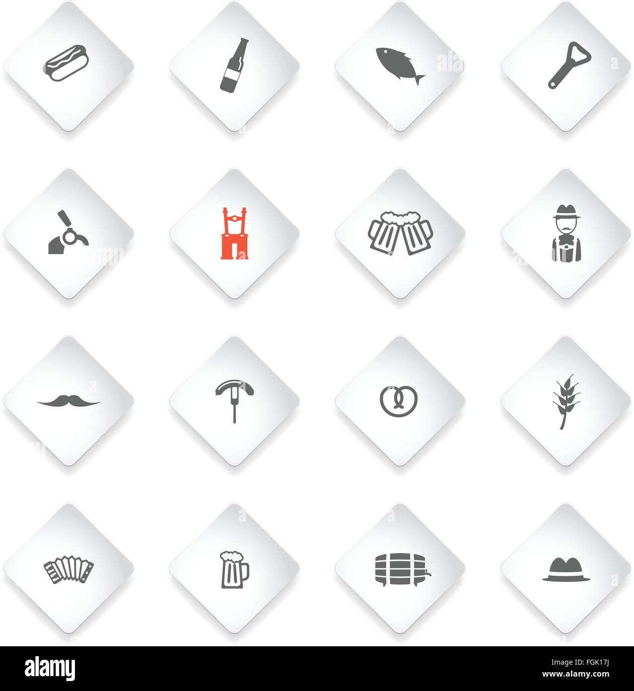 Oktoberfest beer glasses barrel Cut Out Stock Images & Pictures - Alamy