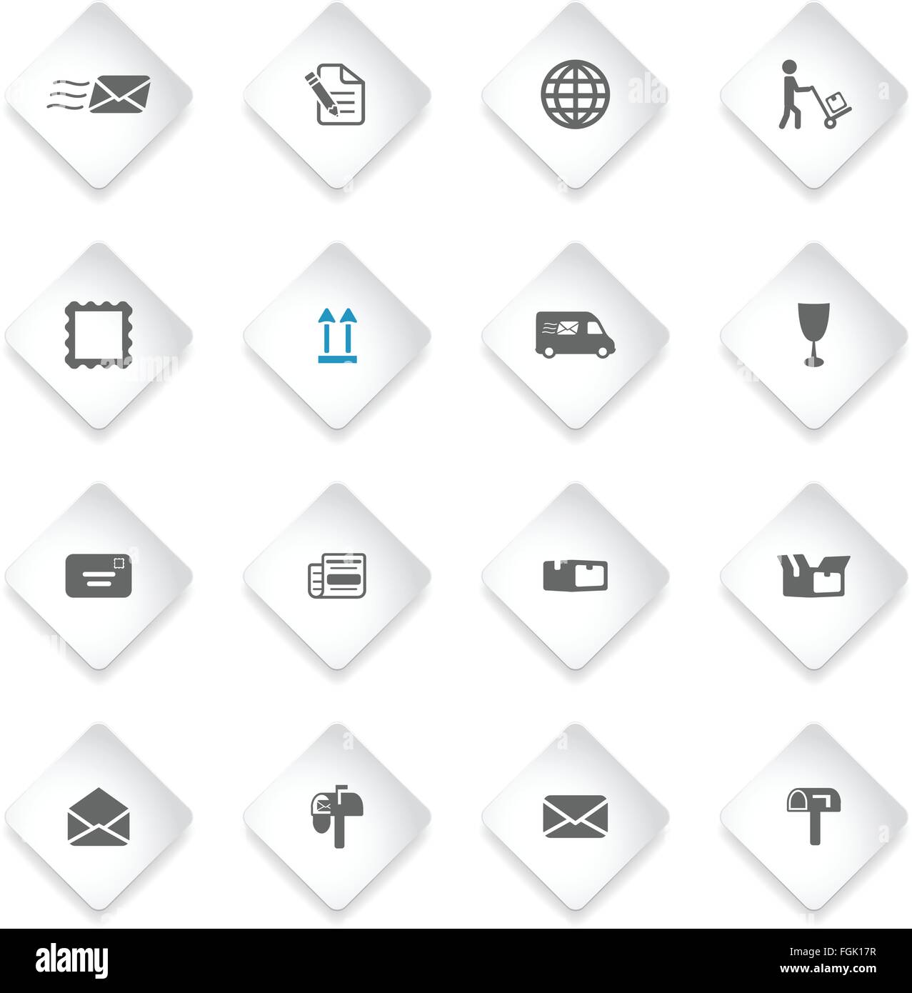 Post service simply icons Stock Vector Image & Art - Alamy