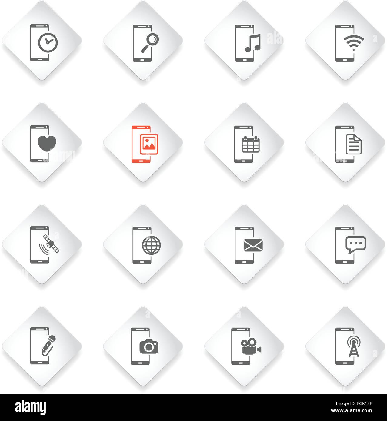 Smartphone simply icons Stock Vector Image & Art - Alamy