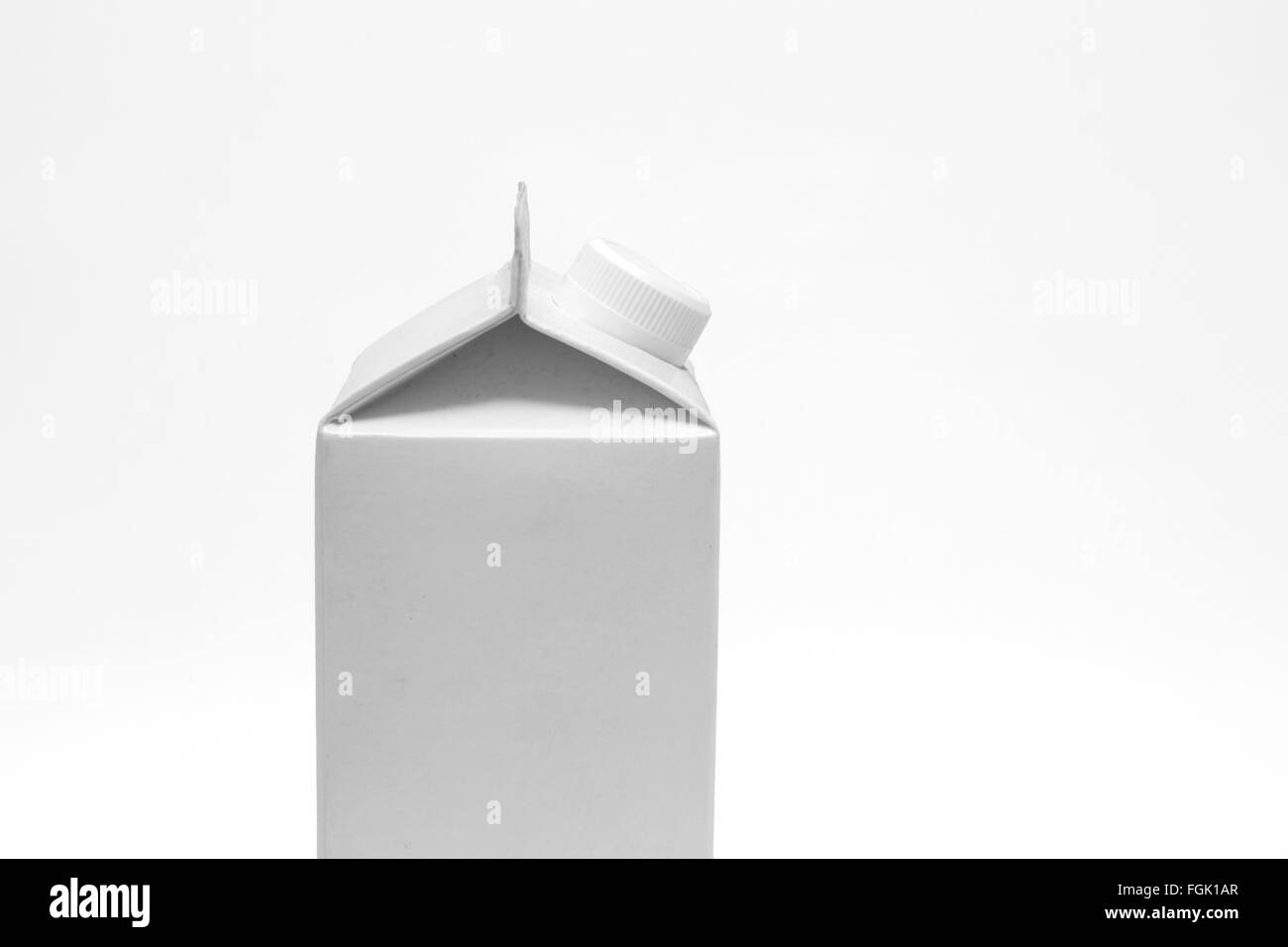 White blank milk box on white background Stock Photo - Alamy