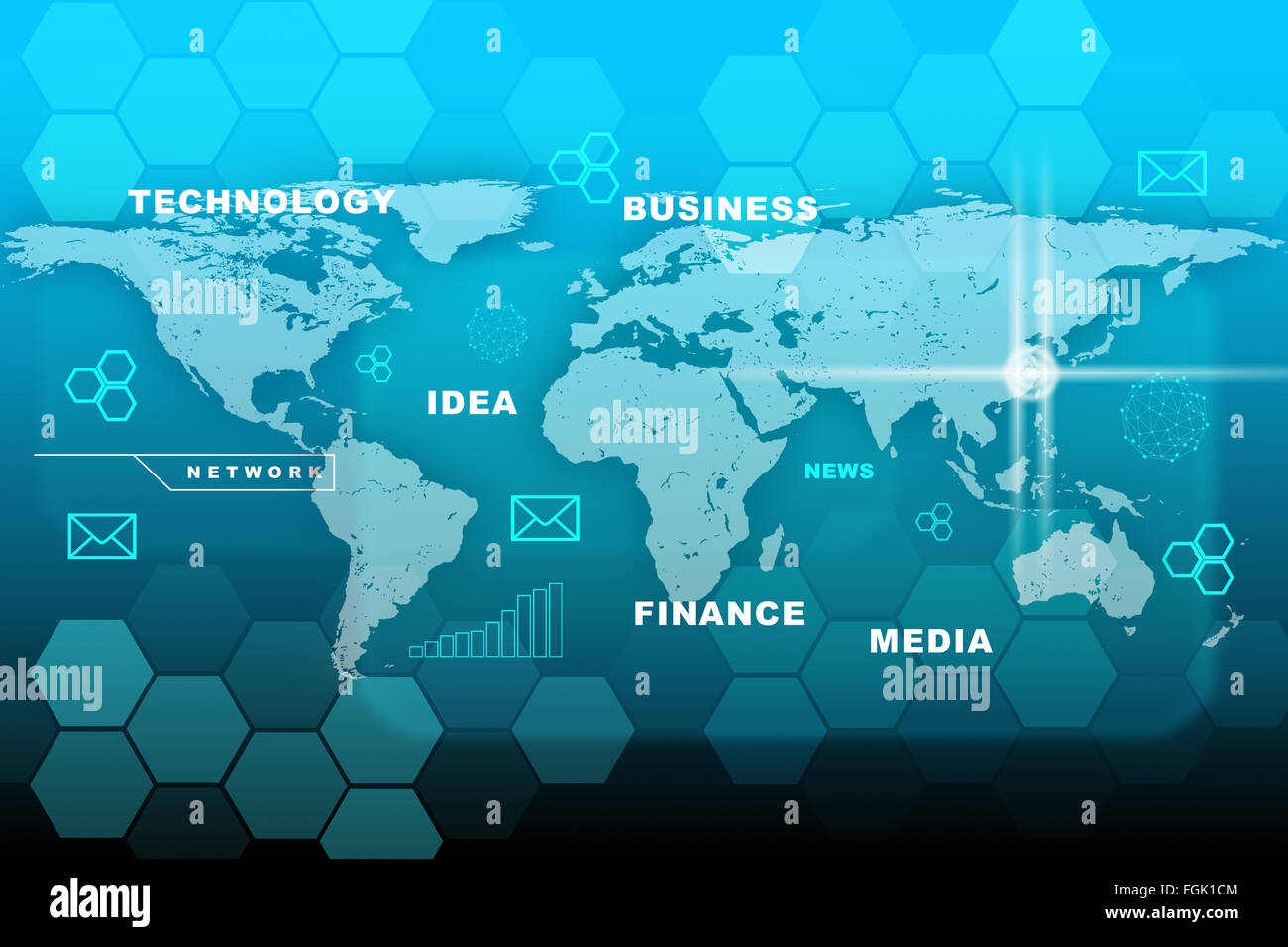 Abstract background with world map Stock Photo - Alamy