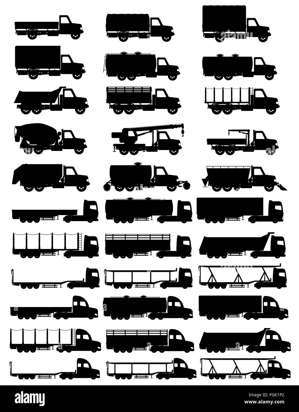 Tractor Trailer Silhouette