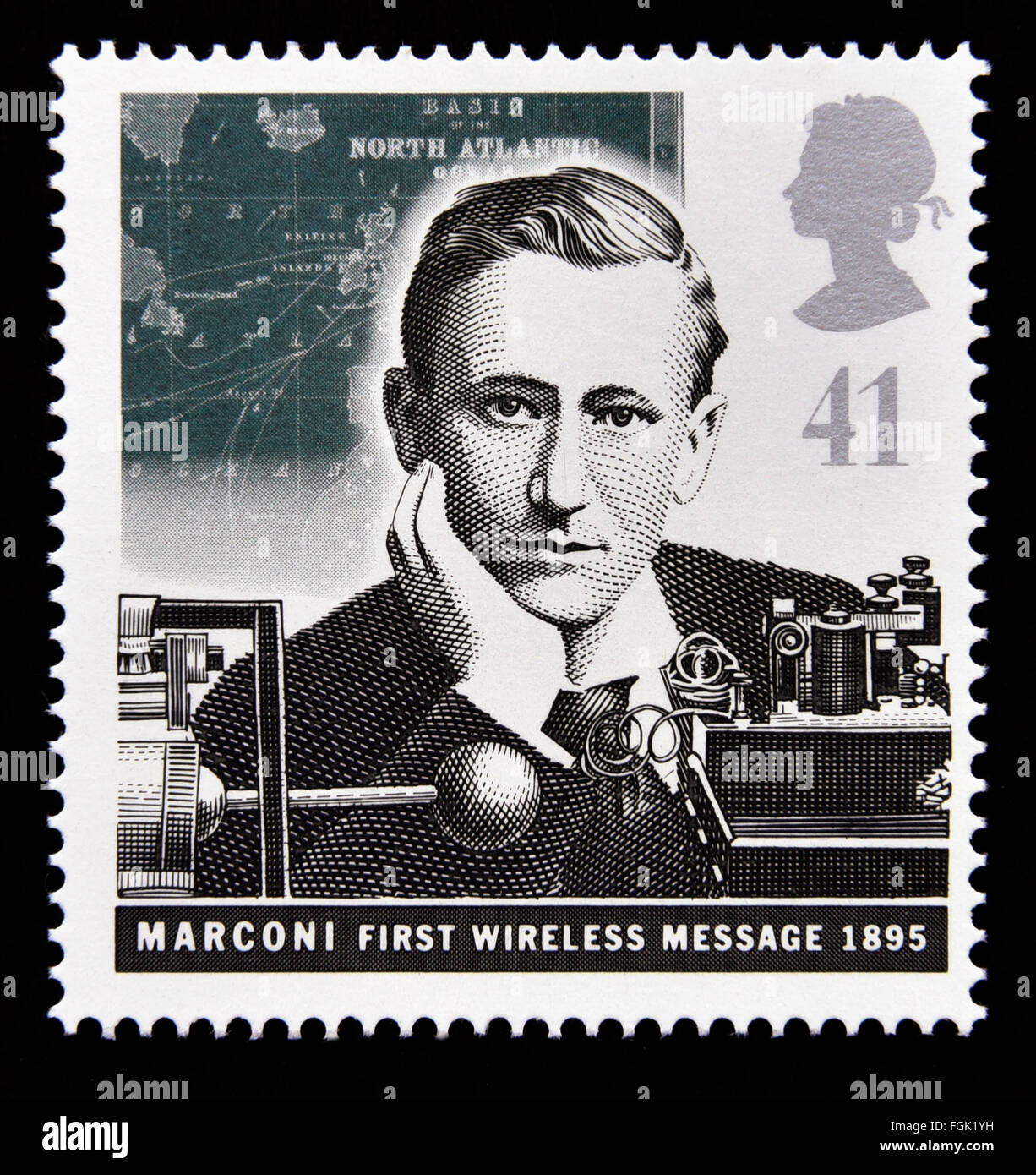 Postage stamp. Great Britain. Queen Elizabeth II. 1995. Pioneers of ...