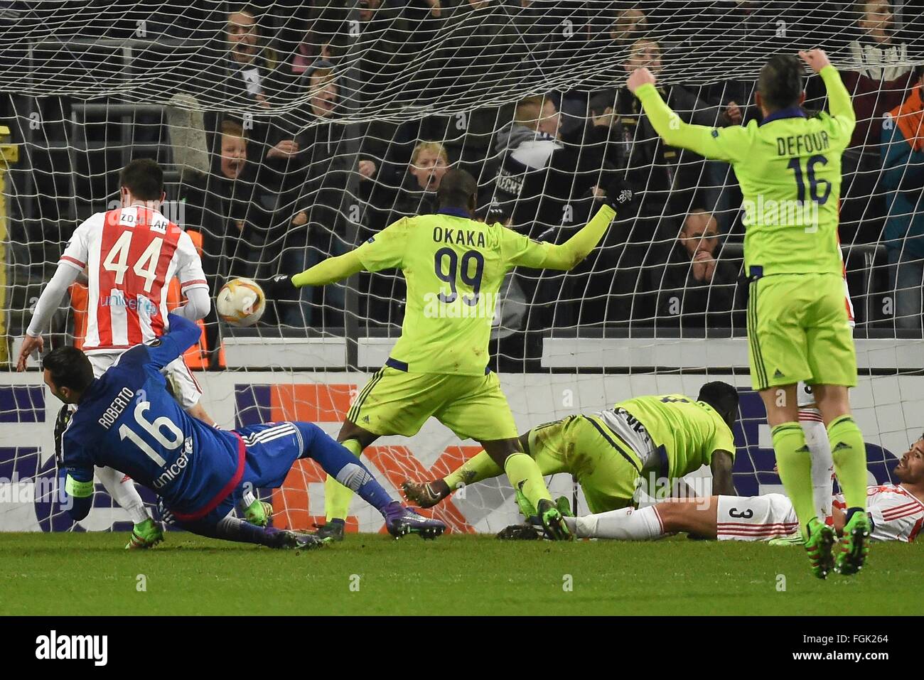 Anderlecht, Brussels, Belgium. 18th Feb, 2016. UEFA Europa League ...