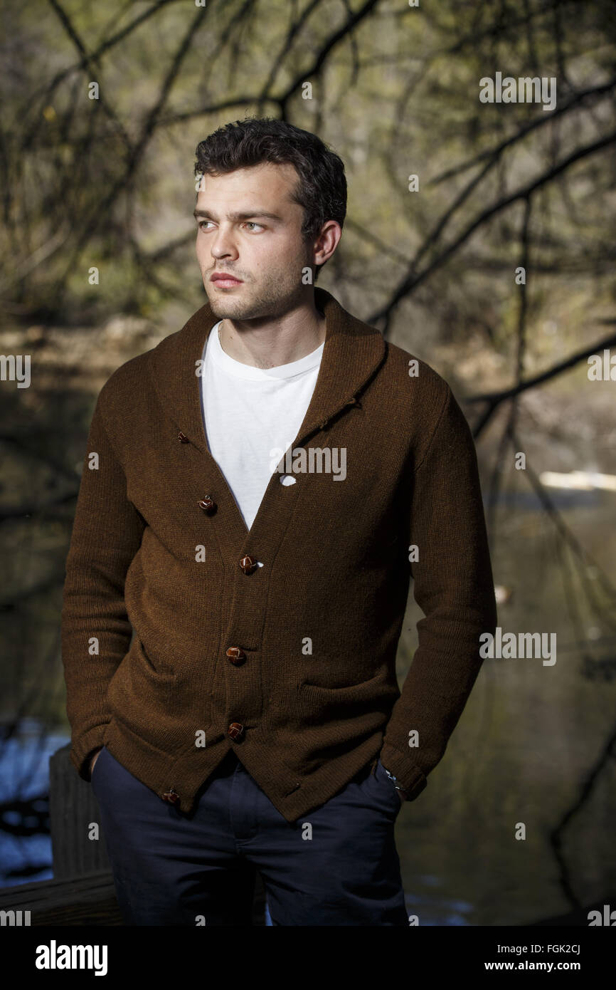 Feb. 8, 2016 - Beverly Hills, CA, U.S. - Actor Alden Ehrenreich poses ...