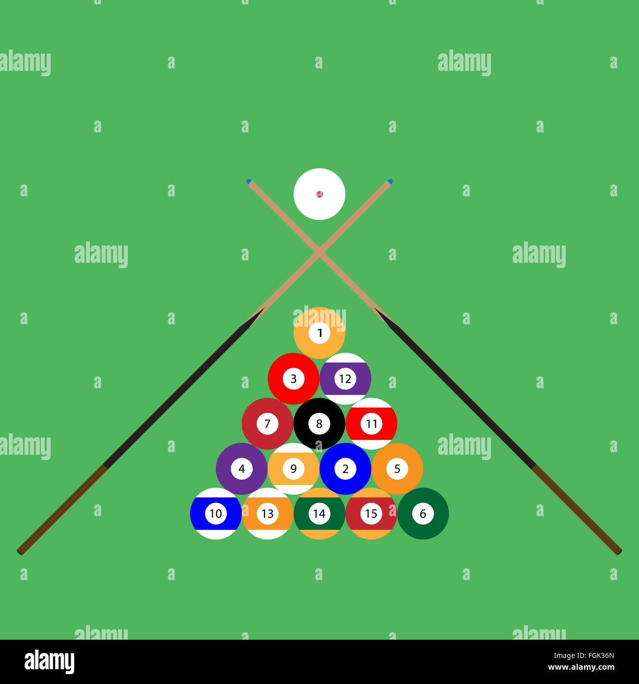 Snooker ball set of objects cue. Billiard pool, ball sphere, play sport ...