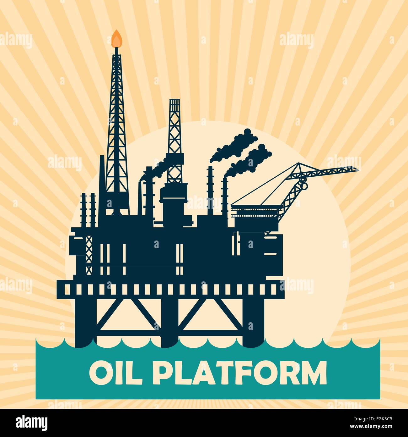 Oil Rig Column Stock Vector Images - Alamy