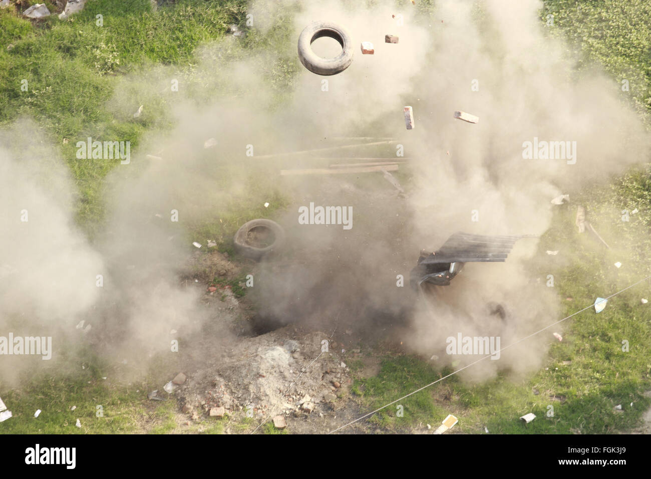 Dhaka, Bangladesh. 20th Feb, 2016. Smoke comes out when members of the ...