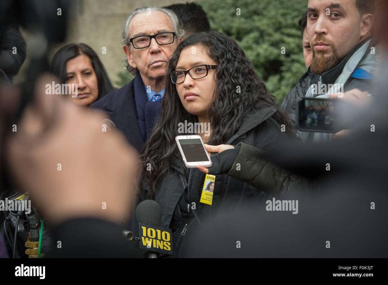 New York, NY, USA. 19th Feb, 2016. Attorney SANFORD RUBENSTEIN, left ...
