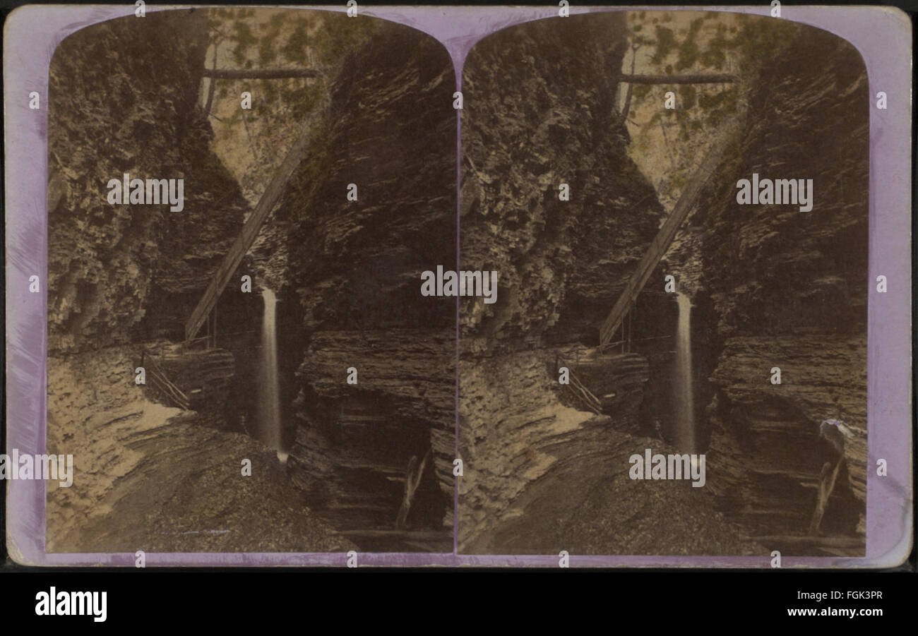 A photograph by George F. Gates showing the cavern cascade and long ...