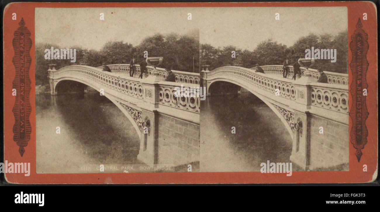 A photograph by William M. Chase of Bow Bridge in Central Park, New ...
