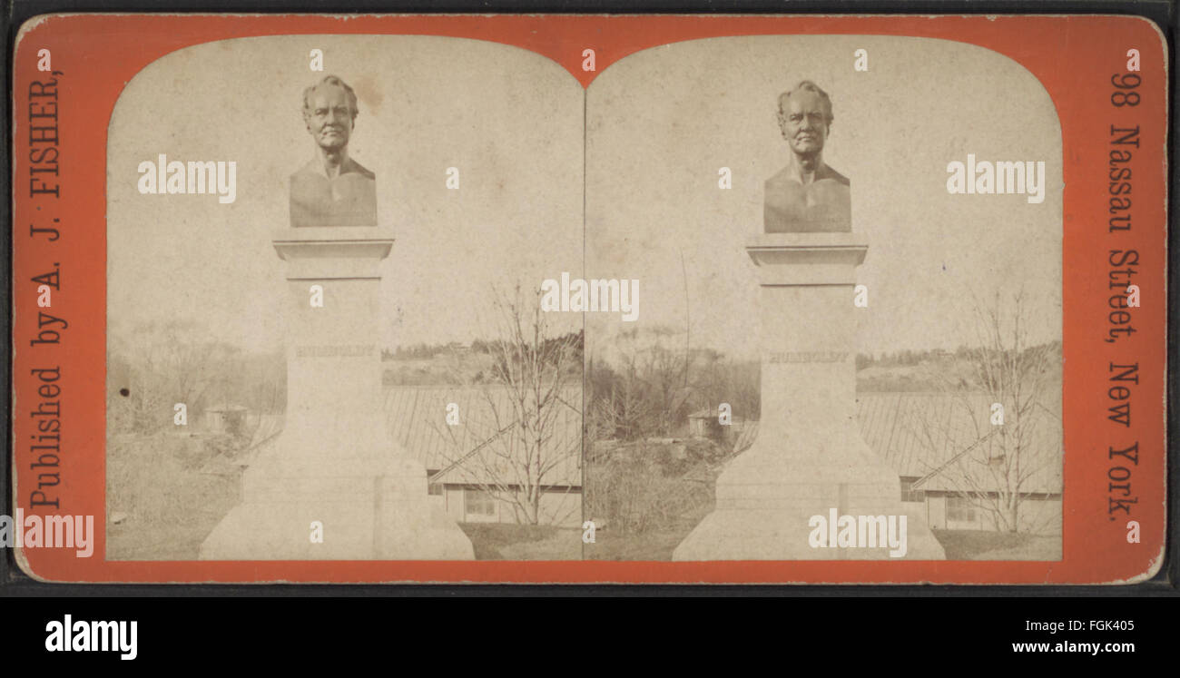 This photograph by Albert J. Fisher shows a bust of Alexander von ...