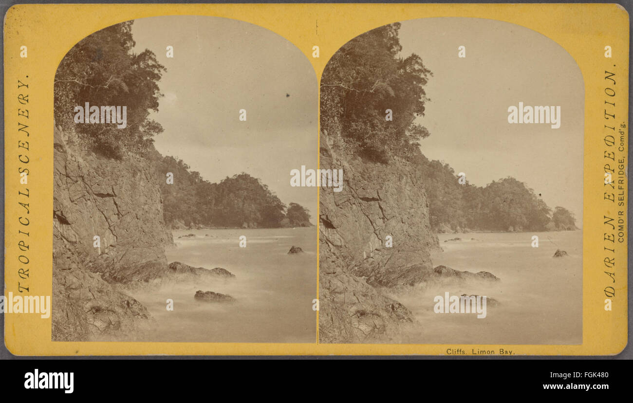 A photograph of the cliffs at Limon Bay, taken by John Moran. The image ...