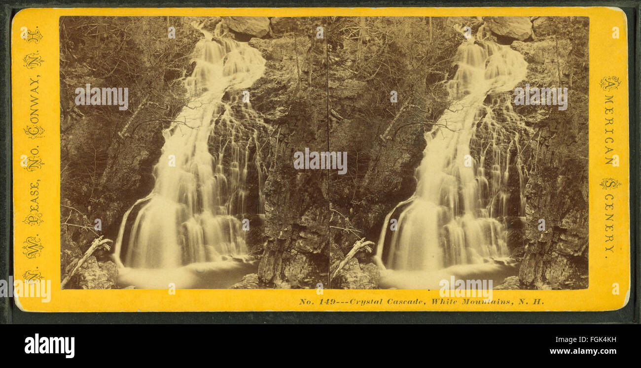 This photograph by Nathan W. Pease shows the Crystal Cascade, a ...