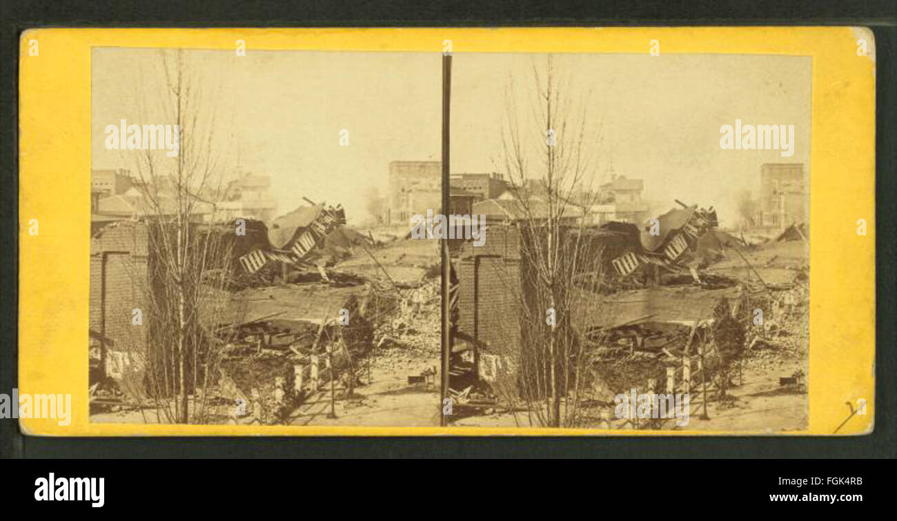 A photograph depicting the destruction of Atlanta, Georgia, by Union ...