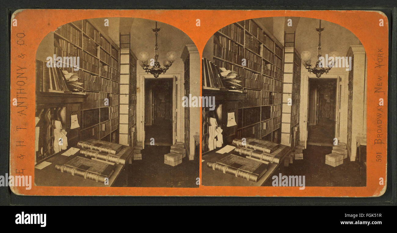 A photograph by E. & H.T. Anthony showing the Document Room of the ...