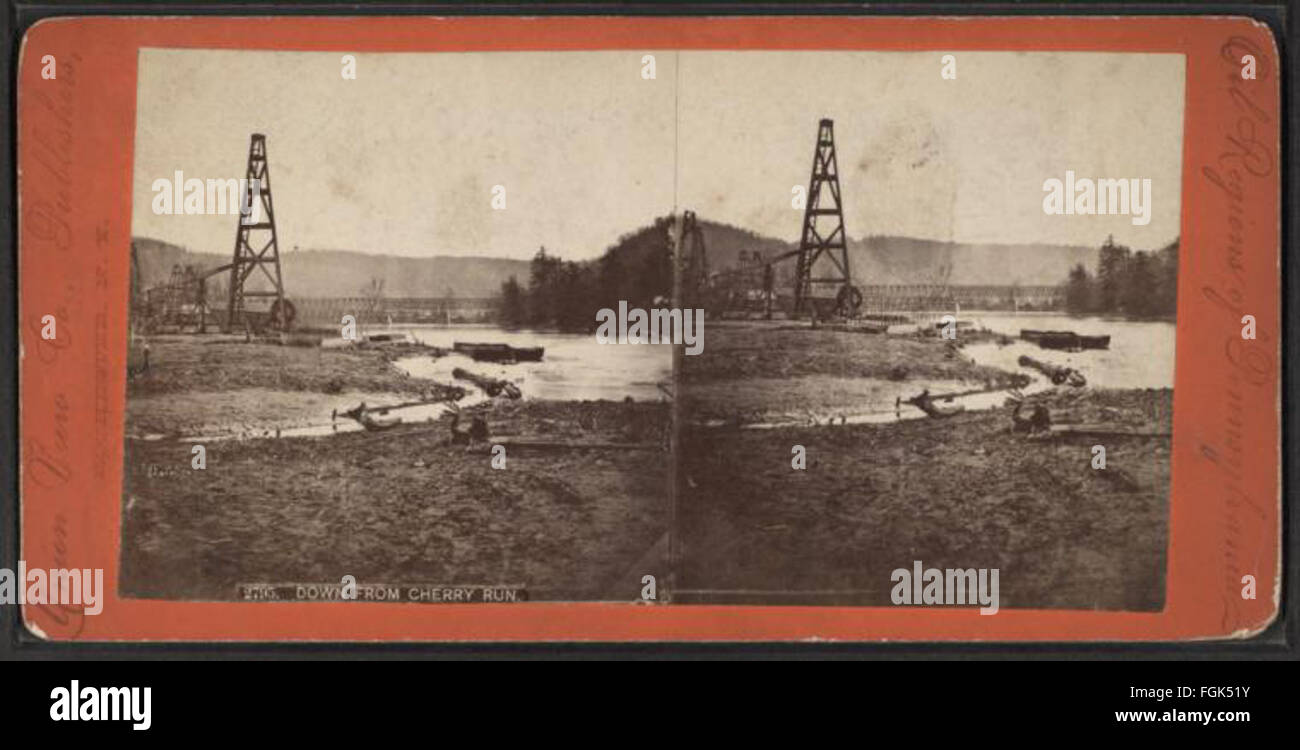 A photograph from the Robert N. Dennis collection showing an oil ...