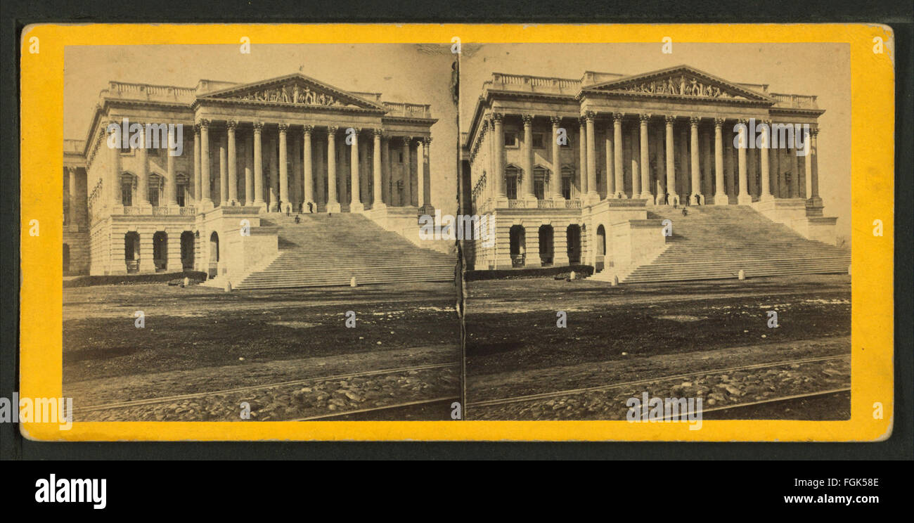 Photograph of the east front of the U.S. Capitol building, highlighting ...