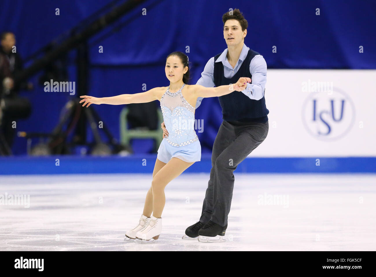 Taipei, Taiwan. 20th Feb, 2016. Sumire Suto & Francis Boudreau-Audet ...