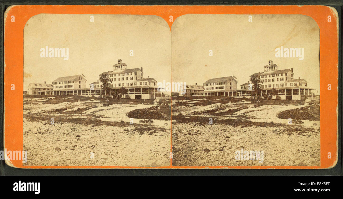 A photograph of Appledore House on the Isles of Shoals, captured by the ...