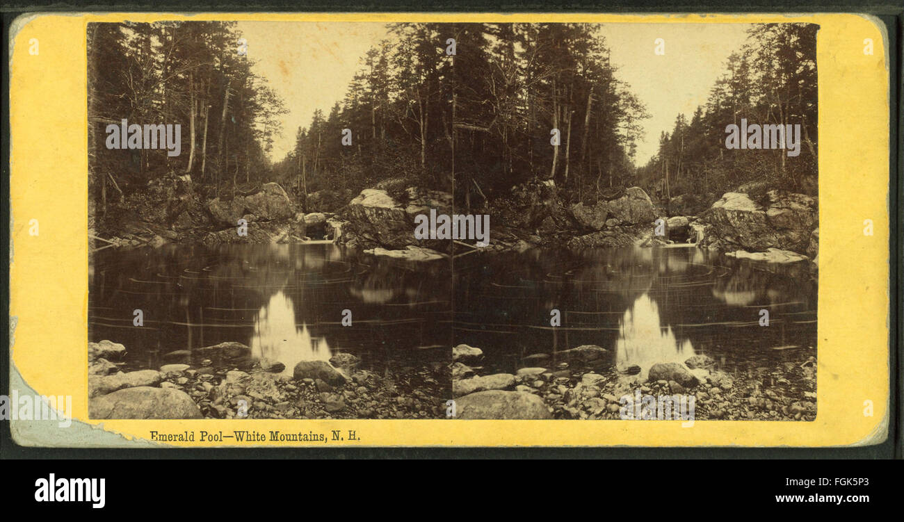 A serene landscape of the Emerald Pool in the White Mountains of New ...