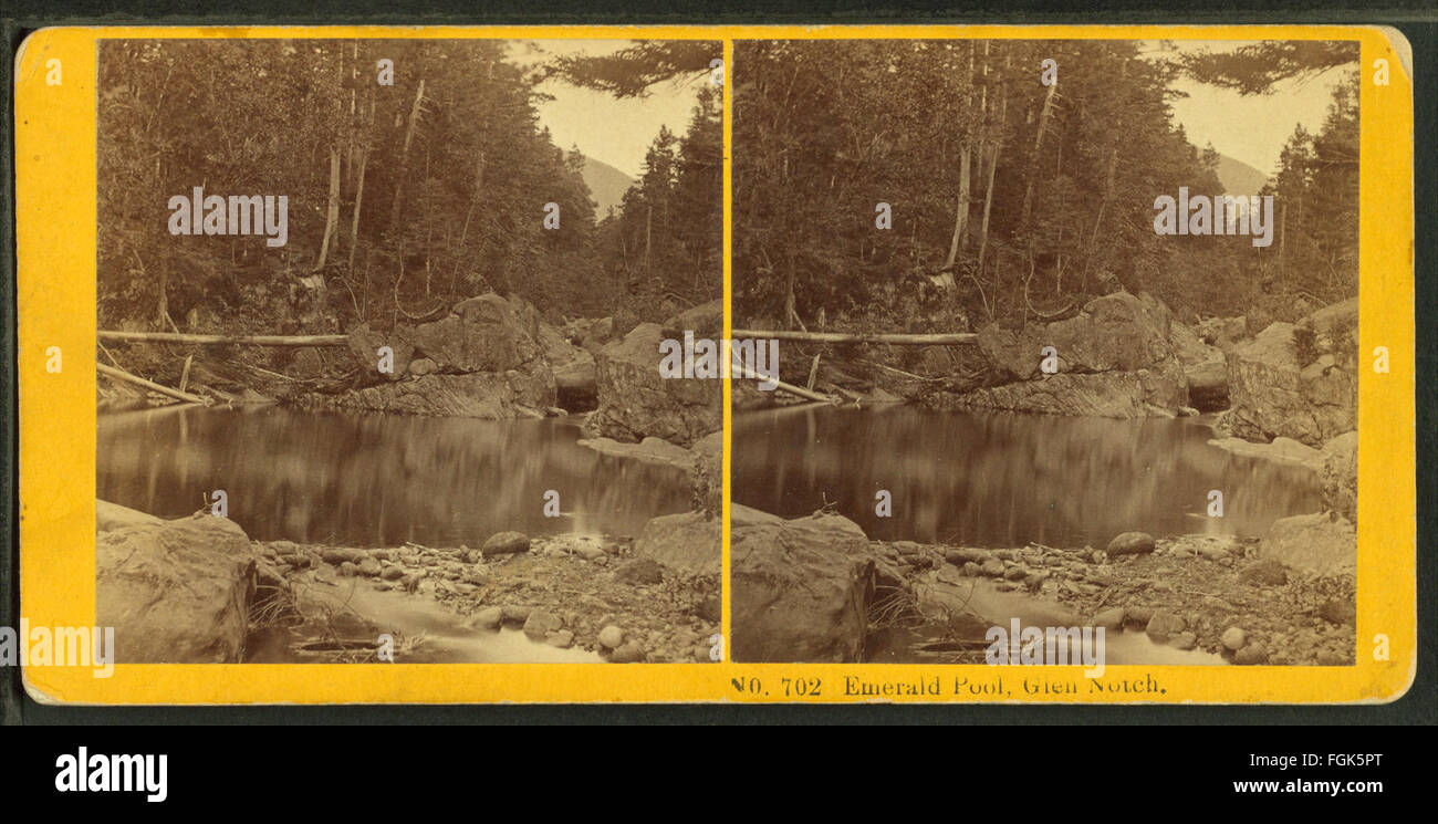 A photograph by Kilburn Brothers of Emerald Pond in Glen Notch ...