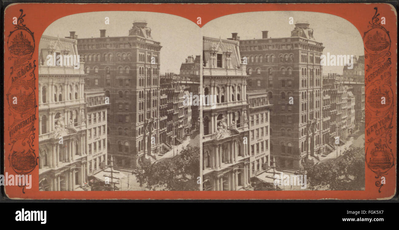A photograph of the Evening Post building, taken from a stereoscopic ...