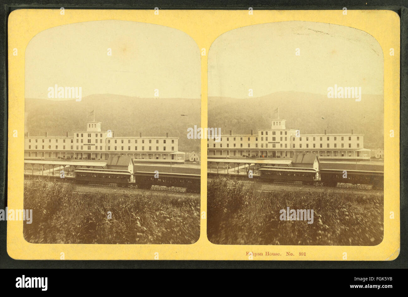 A stereoscopic photograph from the Robert N. Dennis collection showing ...