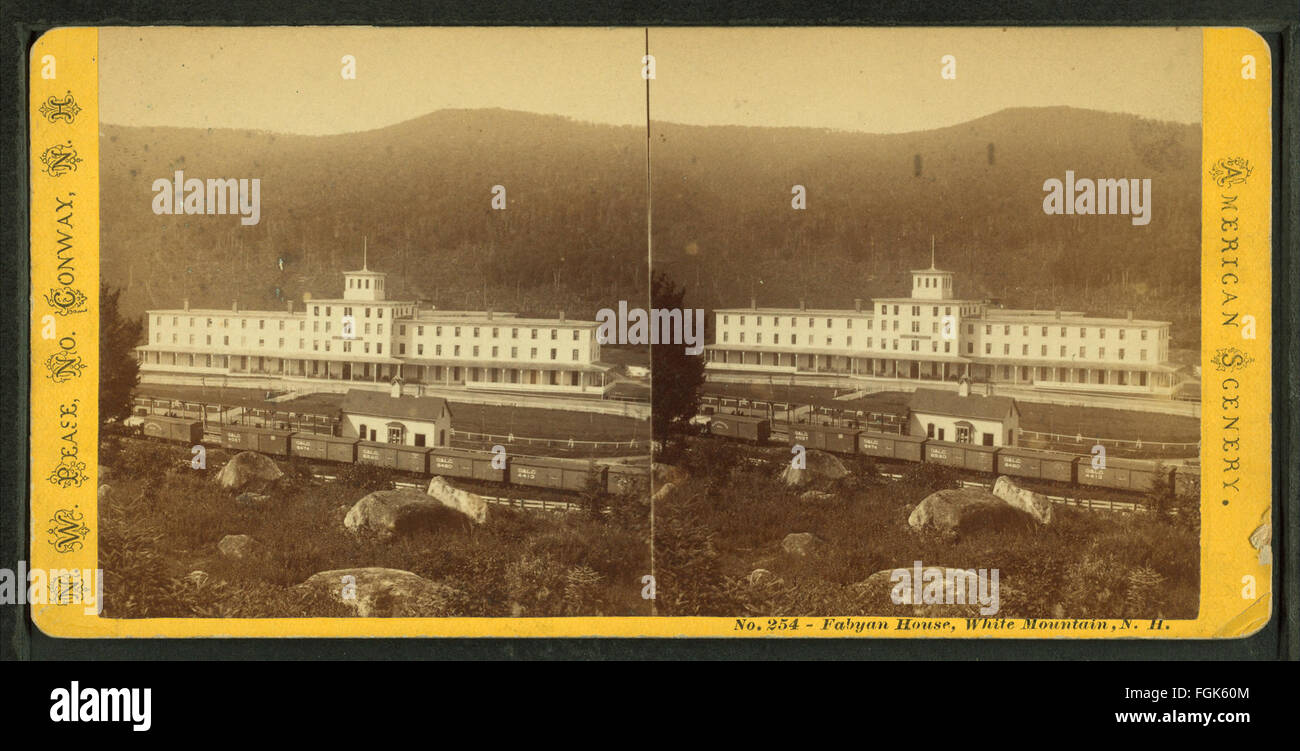 A photograph by Nathan W. Pease showing the Fabyan House in the White ...