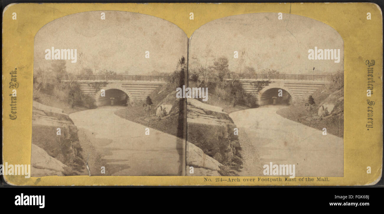 A photograph by William M. Chase showing an arch over a footpath east ...