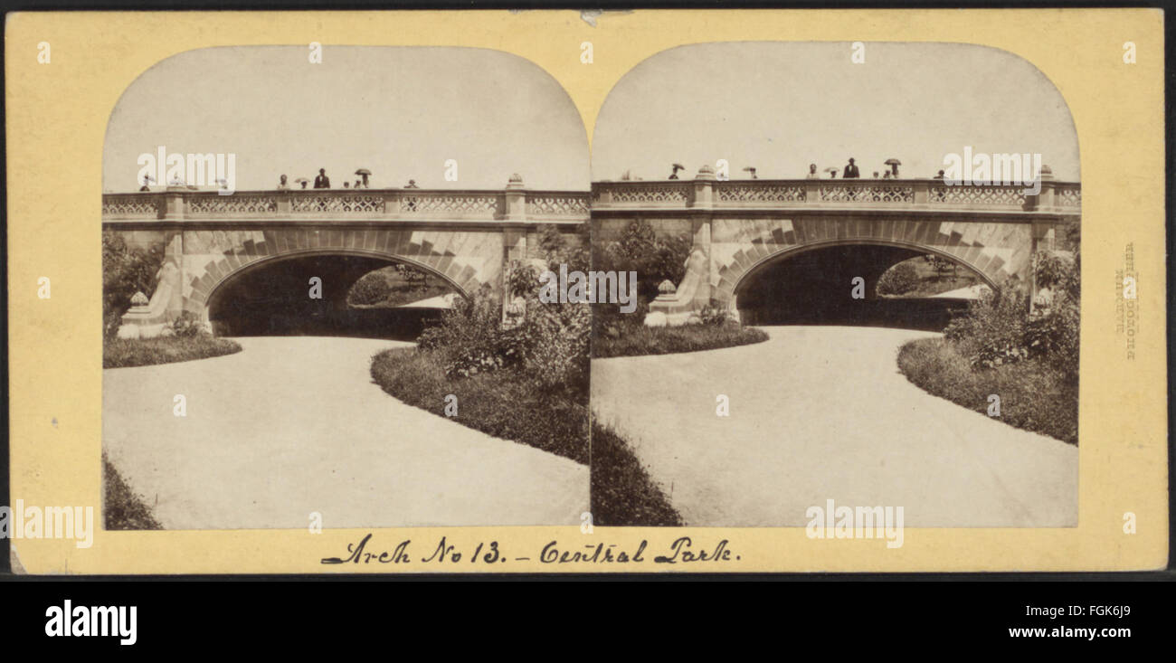 A photograph of Arch No. 13 in Central Park, New York, showcasing the ...