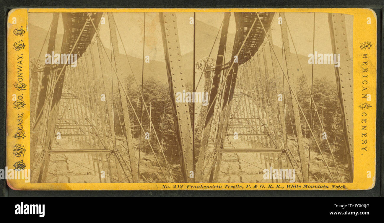A photograph by Nathan W. Pease of Frankenstein Trestle, located in the ...
