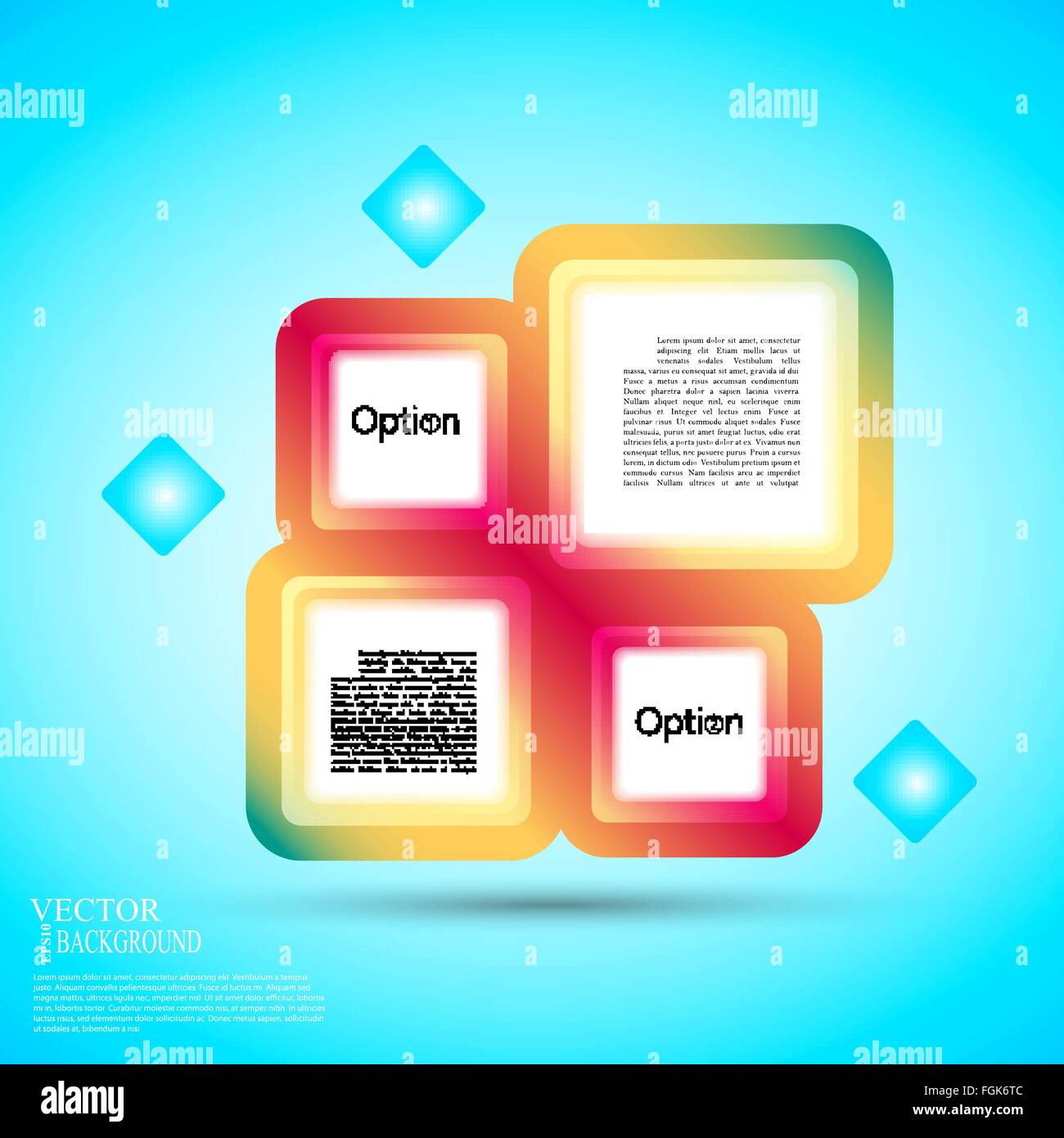 Abstract background of color boxes. Template for a text eps10 vector ...