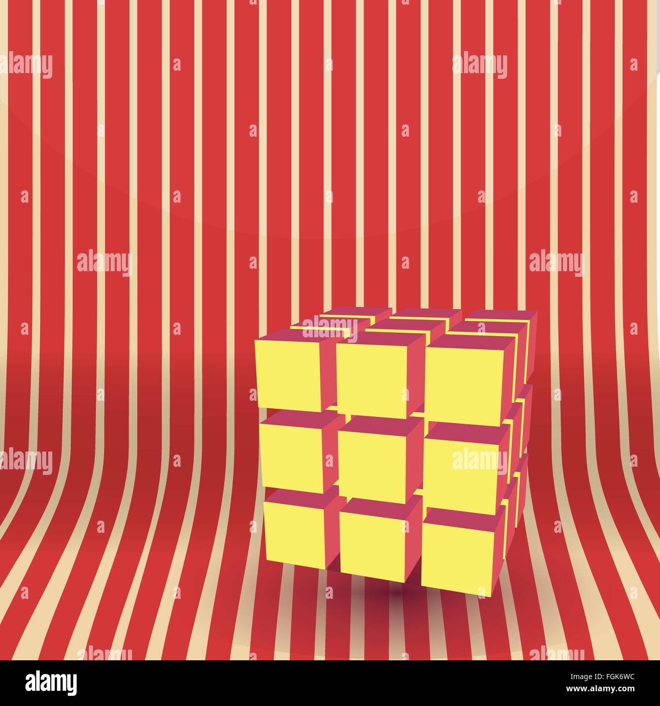 Vector cube block 3D illustration eps 10 illustration Stock Vector ...