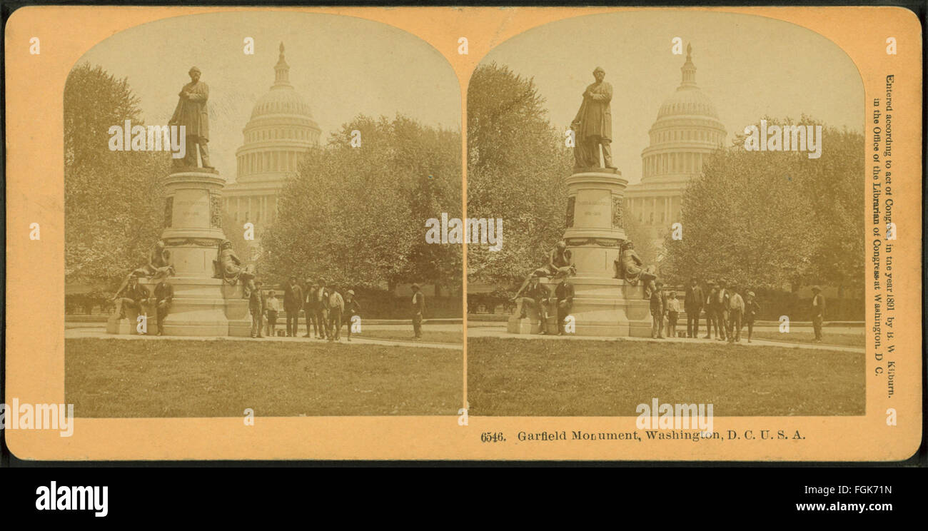 A photograph of the Garfield Monument in Washington, D.C., captured by ...