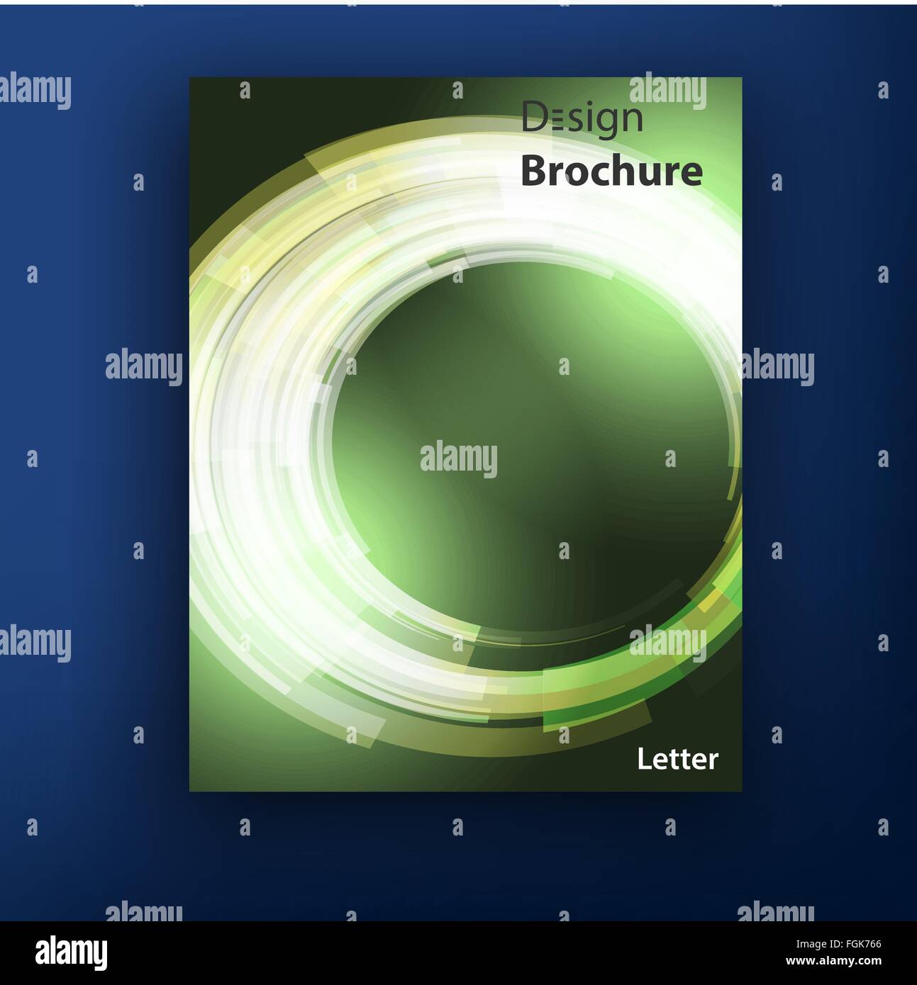 Vector green techno brochure booklet cover design templates collection ...